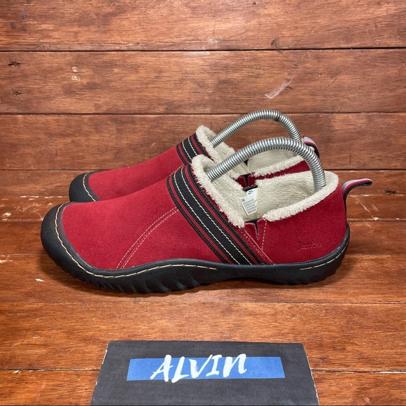Jambu | Shoes | Jambu Glee Slip On Red Suede Clogs Womens Sz 9 | Poshmark